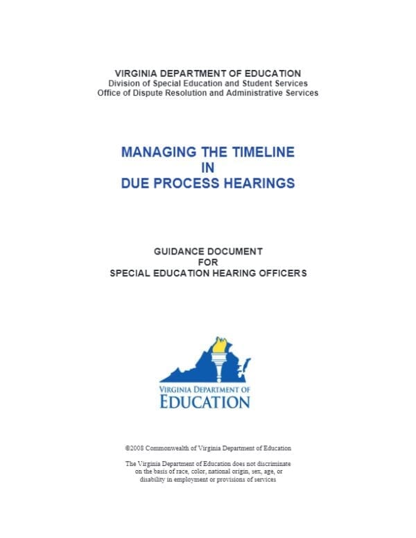 Prepare for Due Process by Tapping into the Training Provided to ...